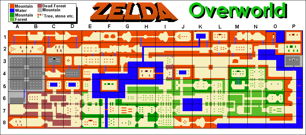 Legend Of Zelda Overworld Map Legend Of Zelda Overworld Map